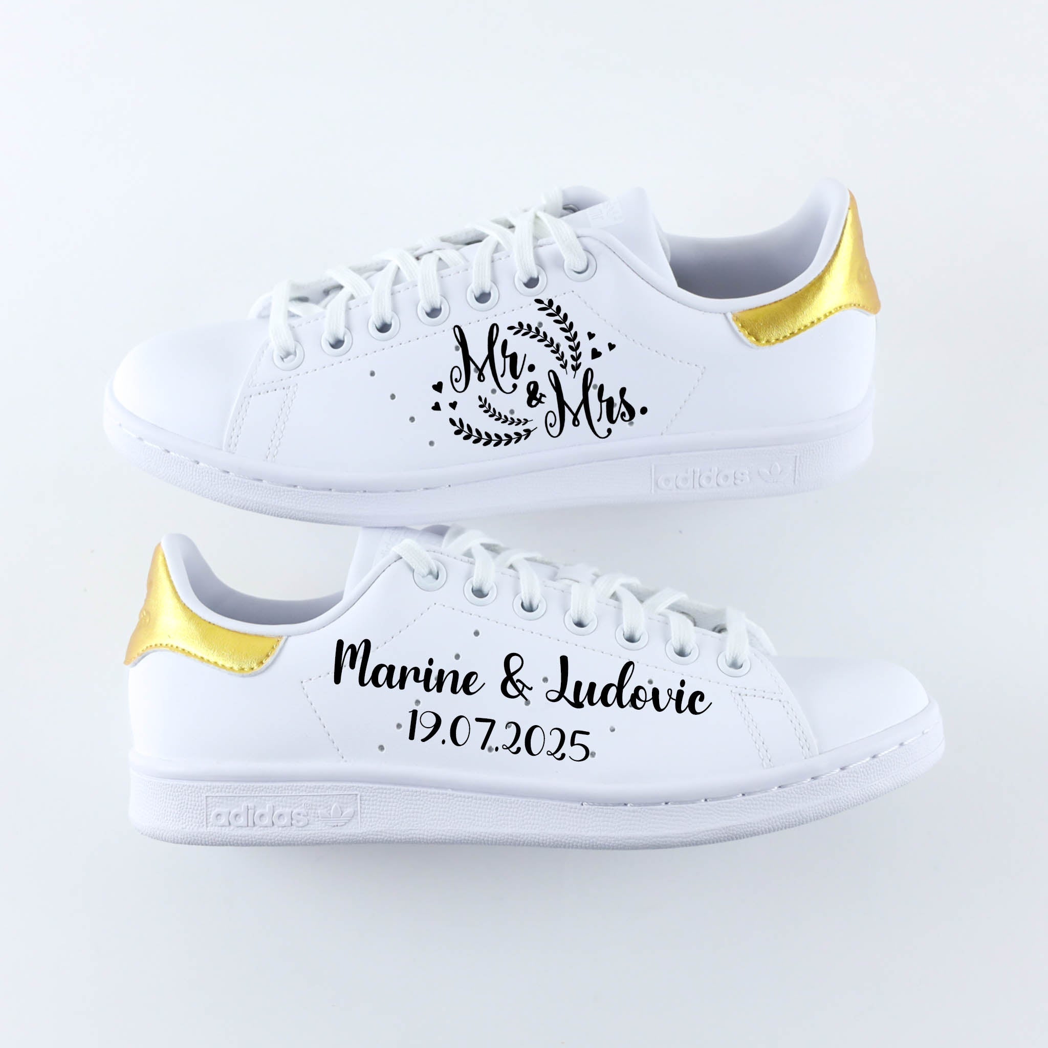 Stan Smith Mariage - Flowers & Gold – SNEAKEAZE CUSTOMS