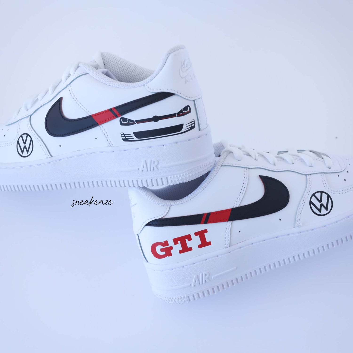 Nike Air Force 1 Custom - Golf GTI – SNEAKEAZE CUSTOMS