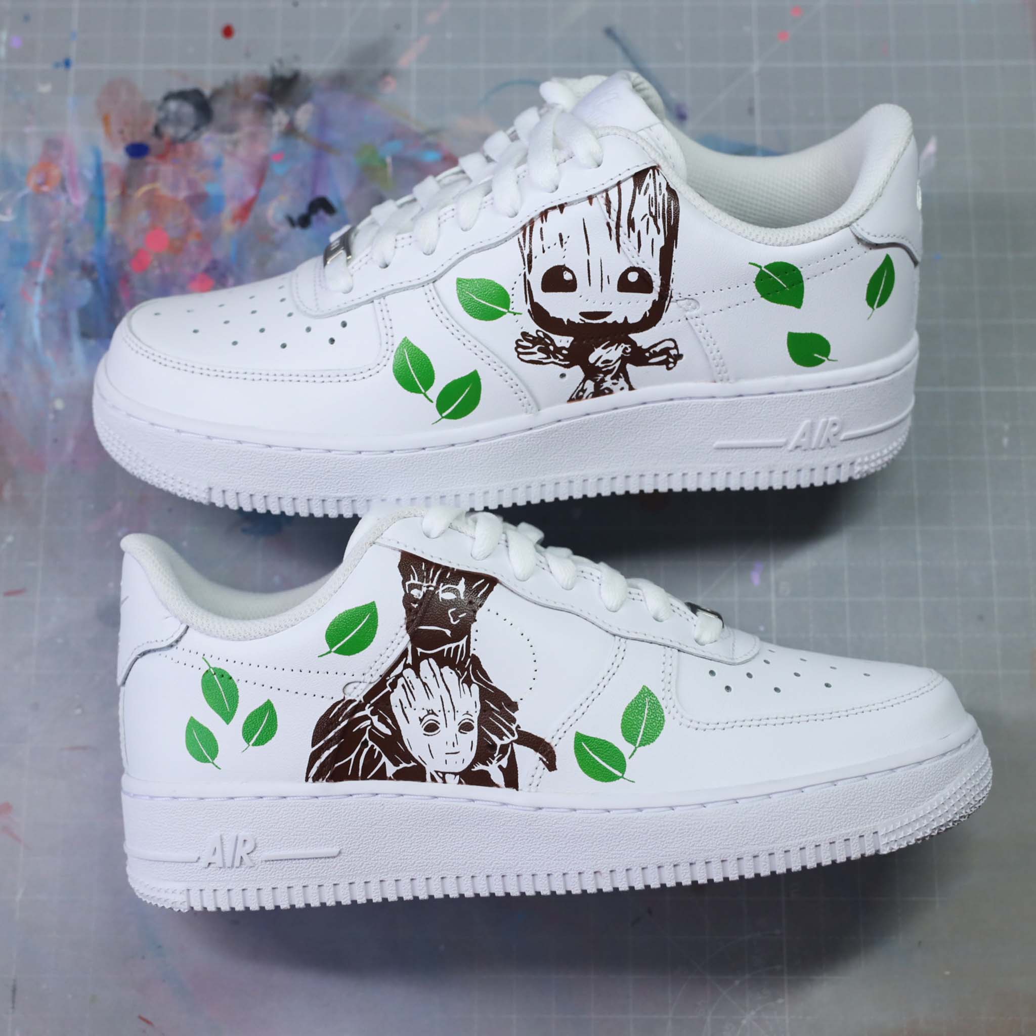 Air Force 1 Custom "Groot" - Baskets Nike personnalisables – SNEAKEAZE ...