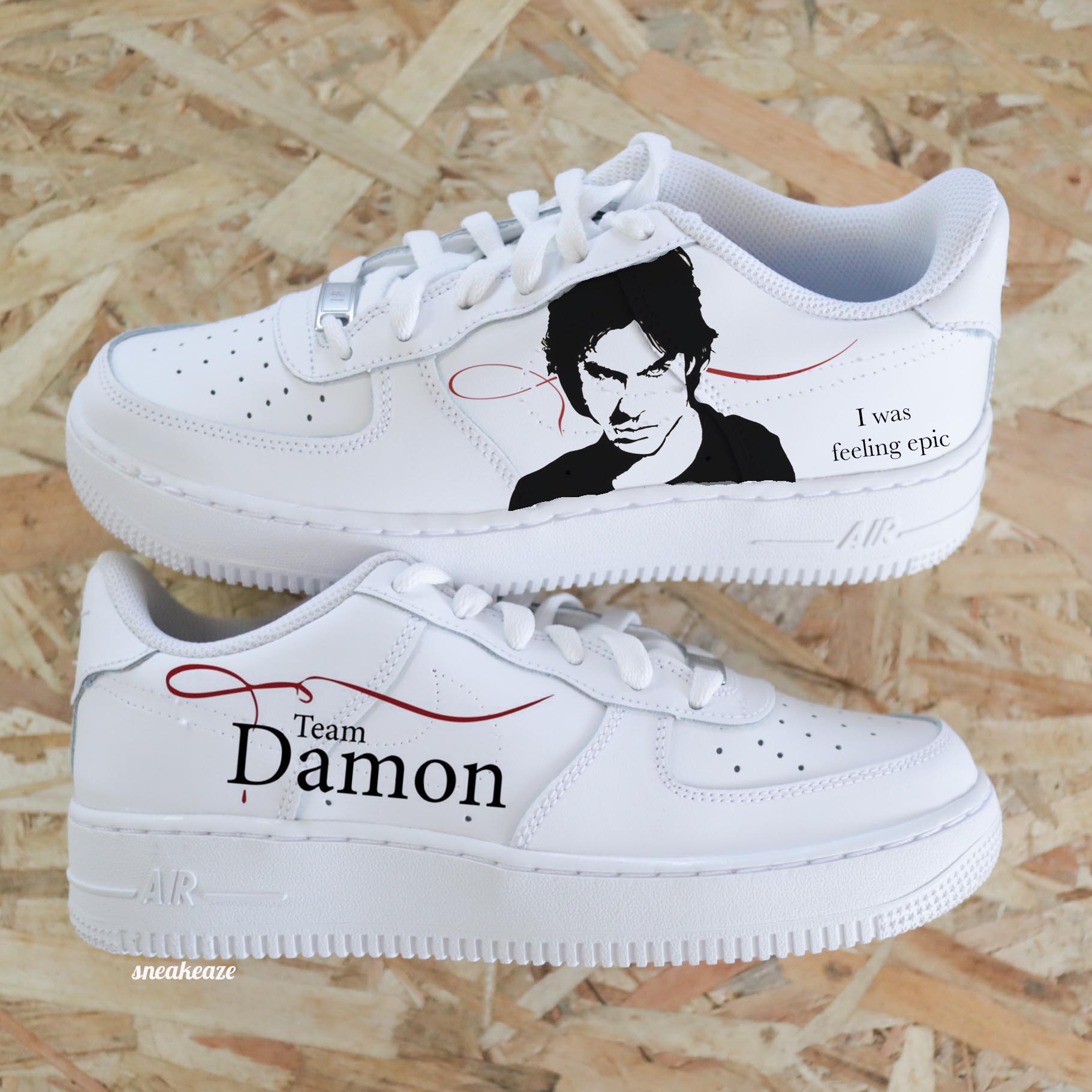 Air Force 1 custom "Vampire Diaries" – SNEAKEAZE CUSTOMS