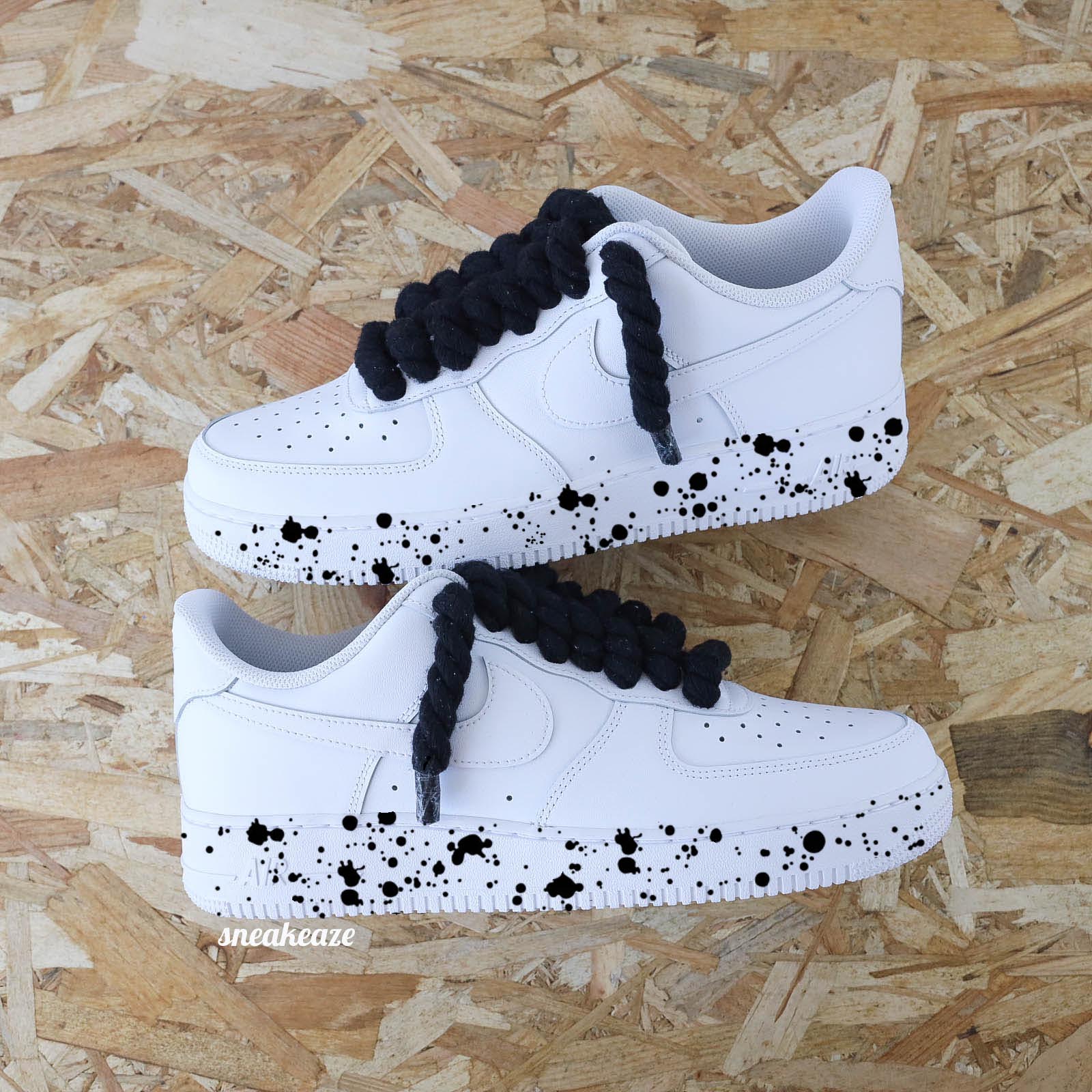 Nike Air Force 1 custom - Rope laces splash – SNEAKEAZE CUSTOMS