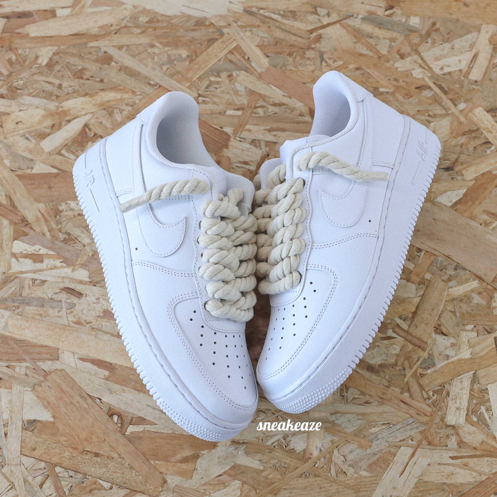 Nike Air Force 1 custom - Rope Laces – SNEAKEAZE CUSTOMS
