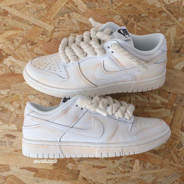 Nike Dunk custom - Old rope laces – SNEAKEAZE CUSTOMS